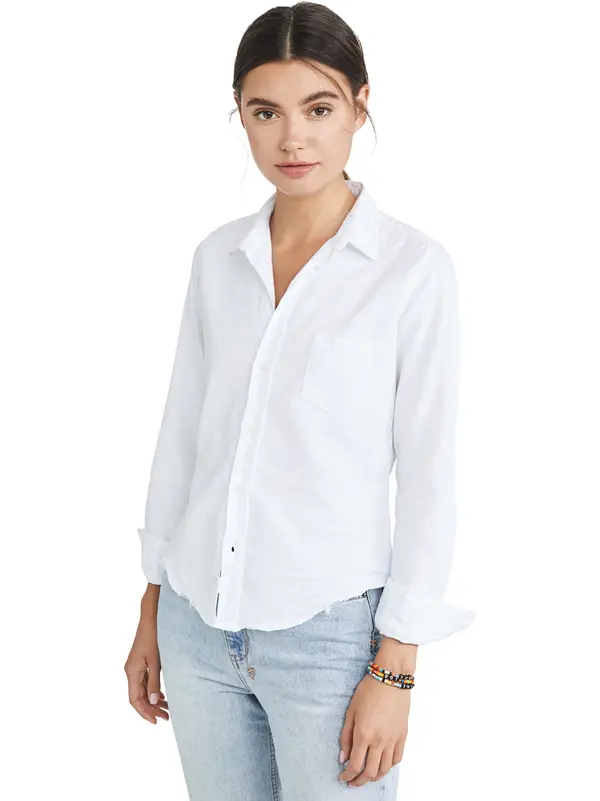 Frank & Eileen Barry Denim Button-down Shirt - White Denim