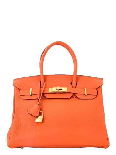 Hermès Birkin Handbag Togo With Gold Hardware 30 - Orange
