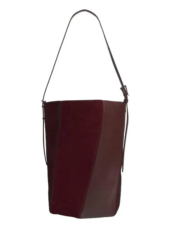 Proenza Schouler Hex Leather And Haircalf Bucket Bag - Bordeaux