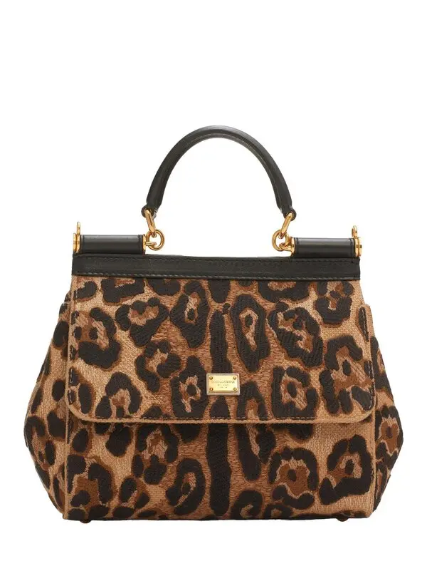Dolce & Gabbana Sicily Jacquard Handbag - Leopard/nero