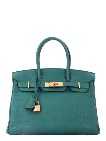 Hermès Birkin Handbag Togo With Gold Hardware 30 - Green