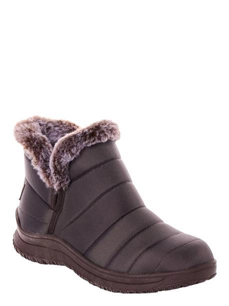 Minnetonka Northtown Quilted Bootie With Faux-fur Lining - Brown