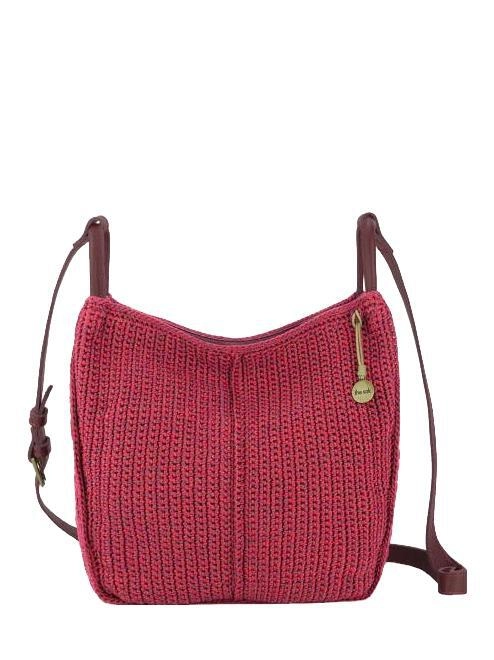 THE SAK Los Feliz Crochet Crossbody Bag - Black Cherry Static