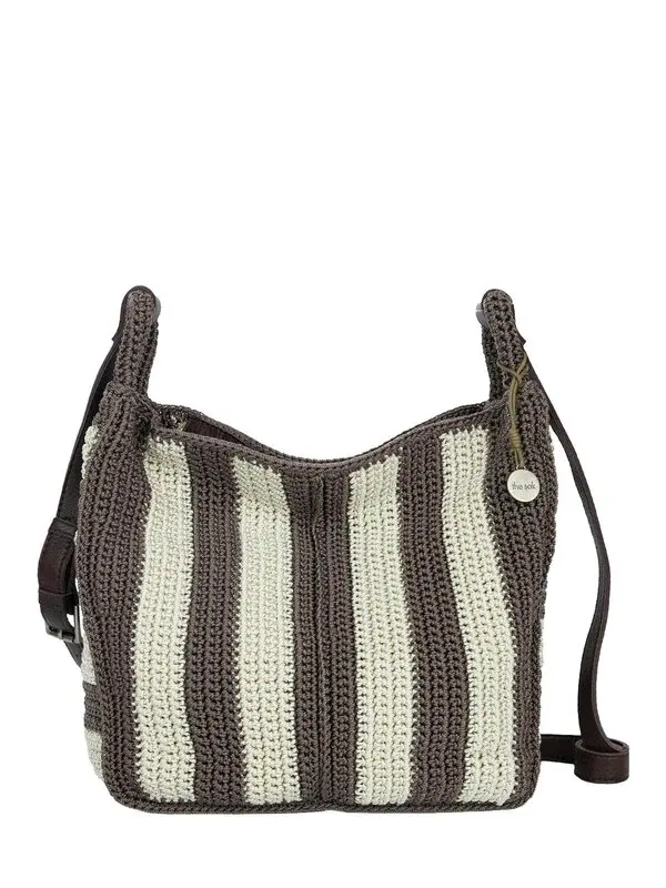 THE SAK Los Feliz Leather Crossbody Bag - Mushroom Stripe