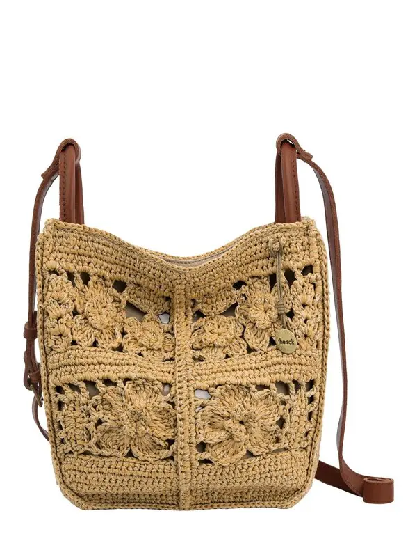 THE SAK Los Feliz Leather Crossbody Bag - Natural Tonal Flower