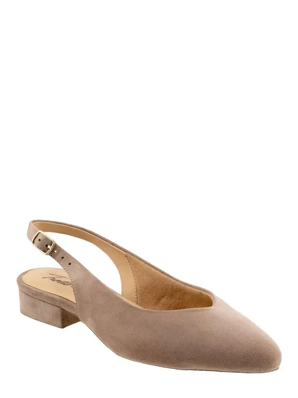 Trotters Jessa Slingback Pump - Taupe Suede