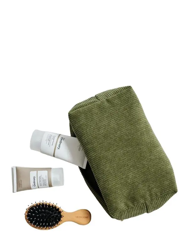 URBAN EXPRESSIONS Corduroy Cosmetic & Travel Organizer Pouch - Sage