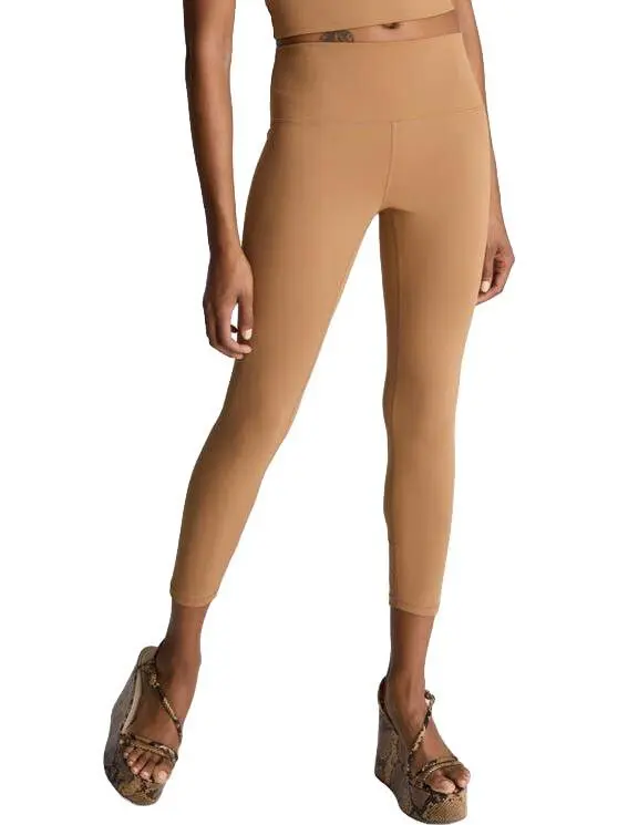 KENNETH COLE High-waist Crop Leggings - Dark Honey