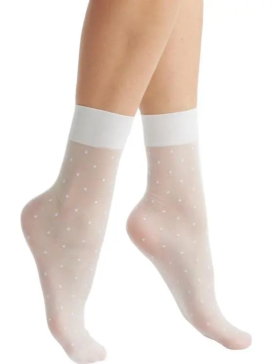 Nordstrom Sheer Dot Ankle Socks - Blue Breeze