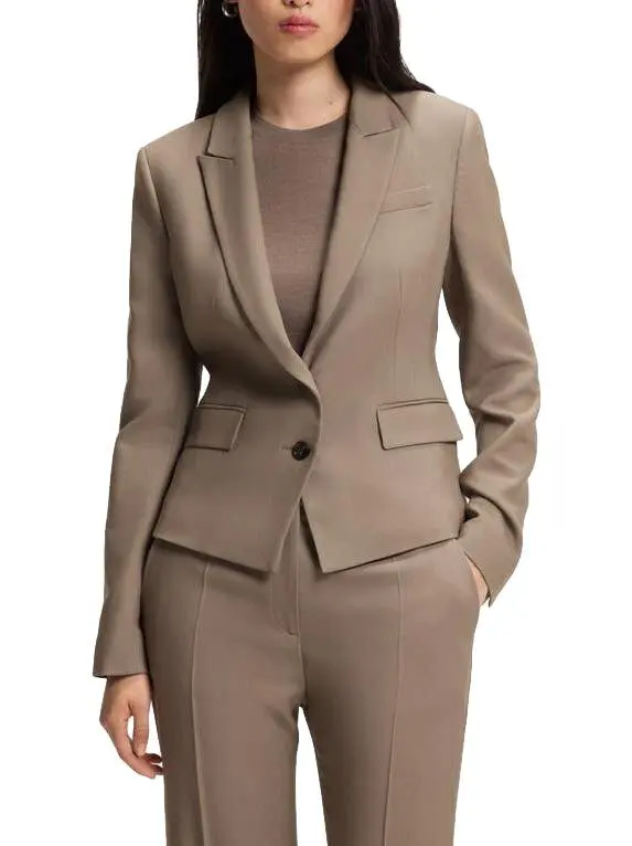 BOSS Jia Single Button Blazer - Walnut
