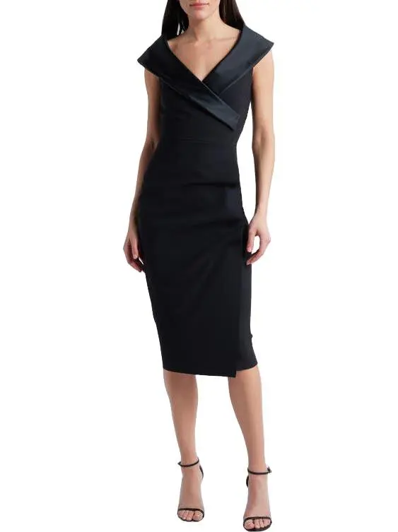 Chiara Boni La Petite Robe Off The Shoulder Cocktail Dress - Nero