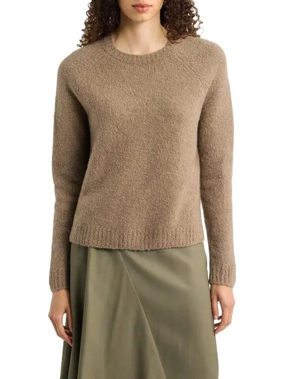 BOSS Wool And Cashmere Long Sleeve Sweater - Walnut
