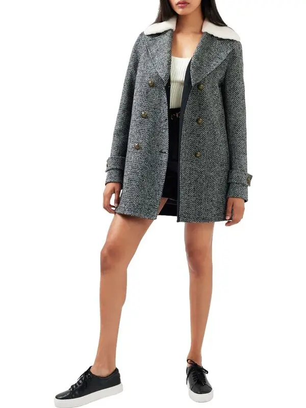 BELLE & BLOOM Liberty Collar Wool-blend Coat - Charcoal
