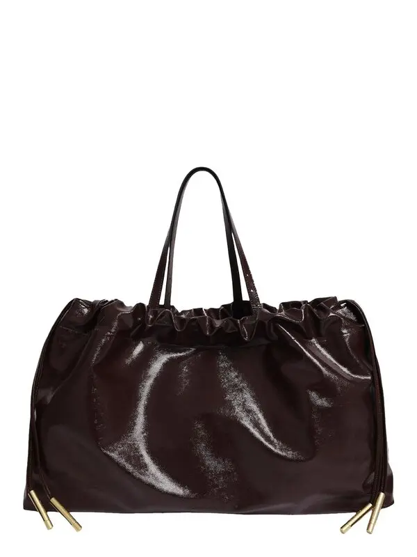 KENNETH COLE Riverside Oversized Faux Leather Tote - Plum