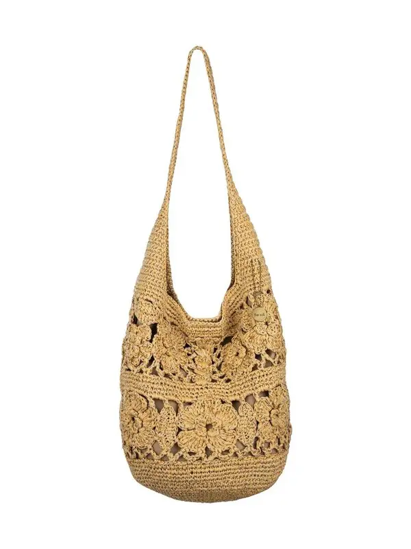 THE SAK Crochet Hobo Bag - Natural Tonal Flower