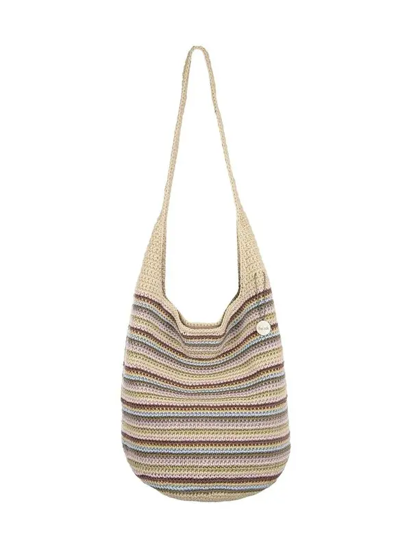 THE SAK Crochet Hobo Bag - Pink Multi Stripe
