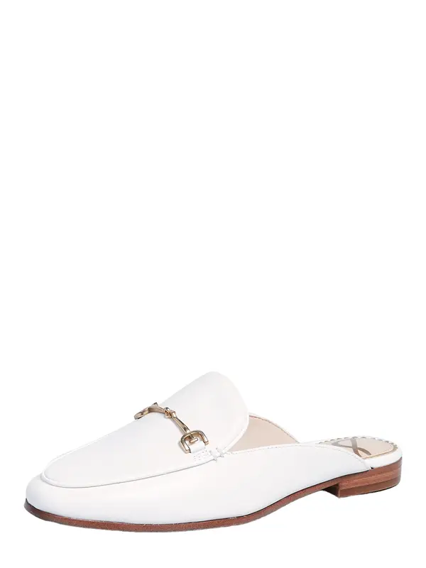 Sam Edelman Linnie Flat Mules - Bright White