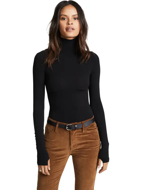 Commando Ballet Turtleneck Bodysuit - Black