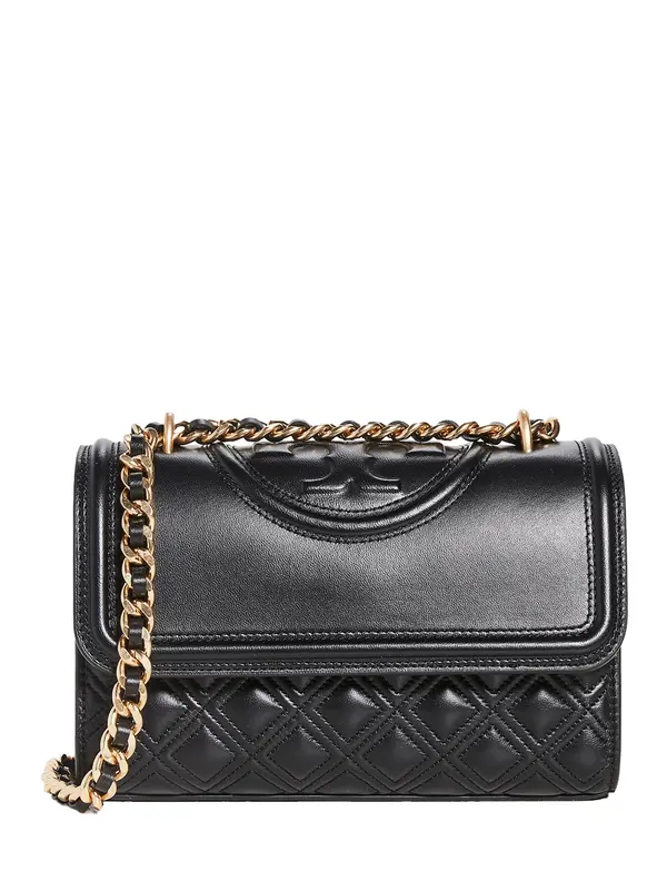 Tory Burch Small Fleming Convertible Shoulder Bag - Black