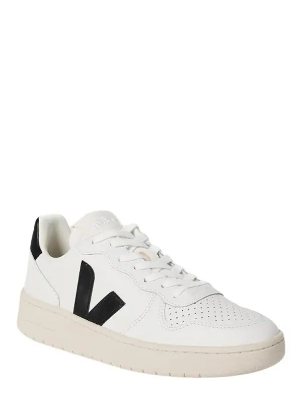 VEJA V-10 Lace Up Sneakers - White/black