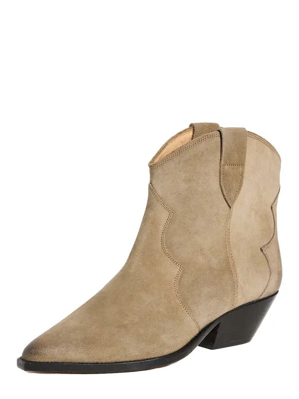 Isabel Marant Dewina Suede Booties - Taupe