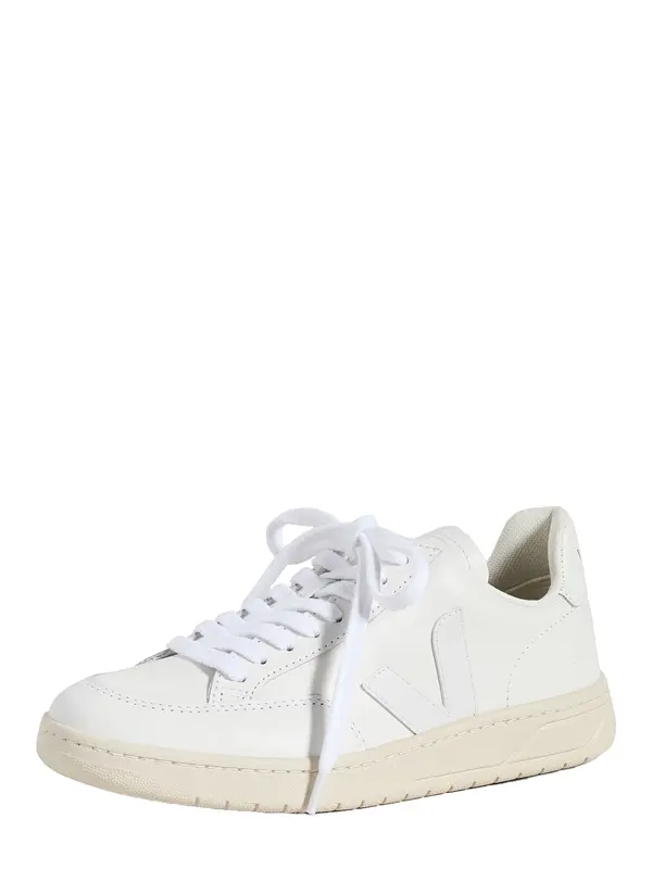 VEJA V-12 Leather Sneakers - Extra White