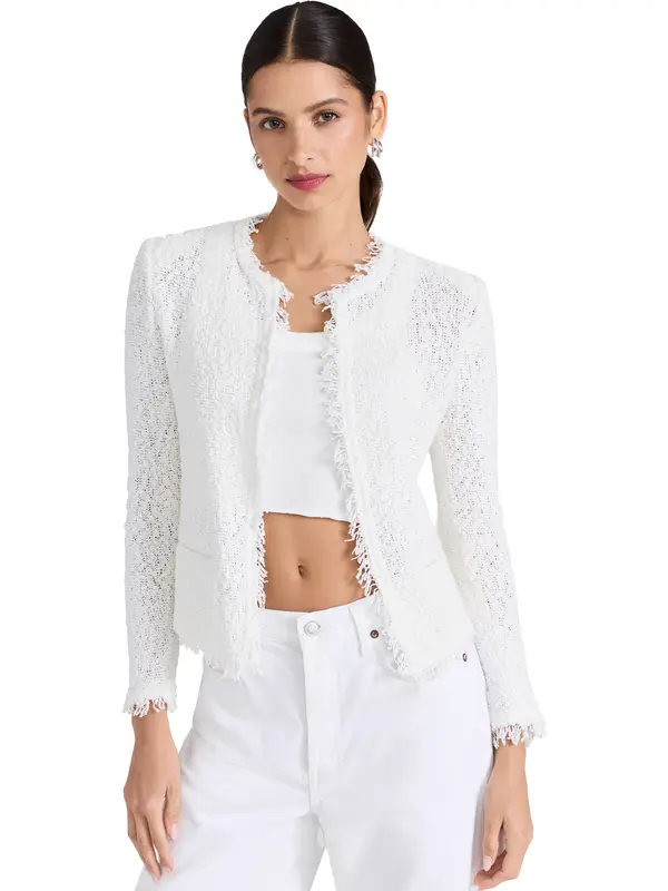IRO PARIS Shavani Bouclé Jacket - White