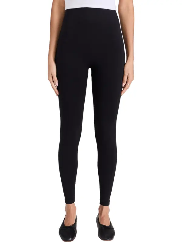 Spanx High Waisted Look At Me Now Ankle Leggings - Very Black