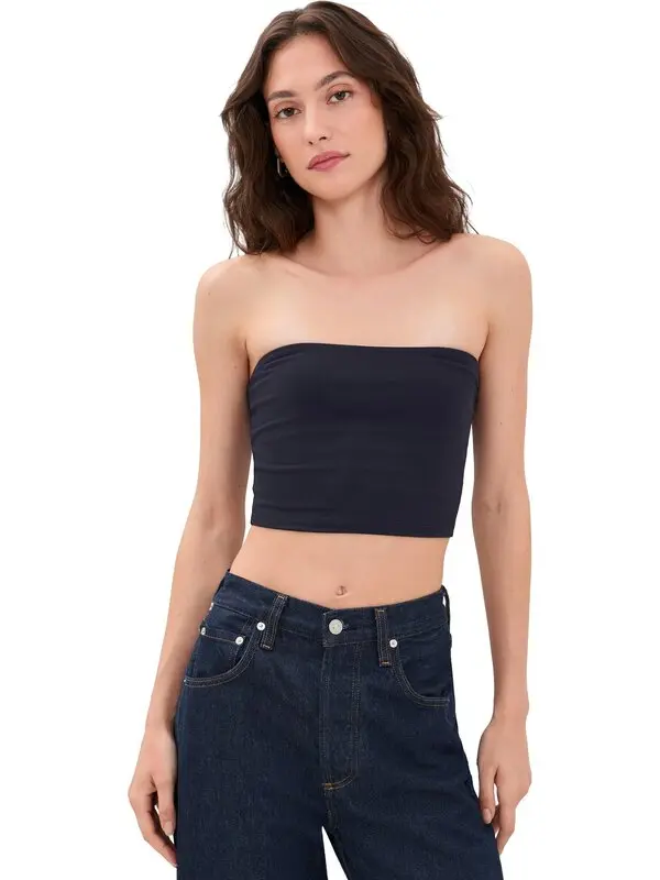 Susana Monaco Strapless Crop Tube Top - Midnight
