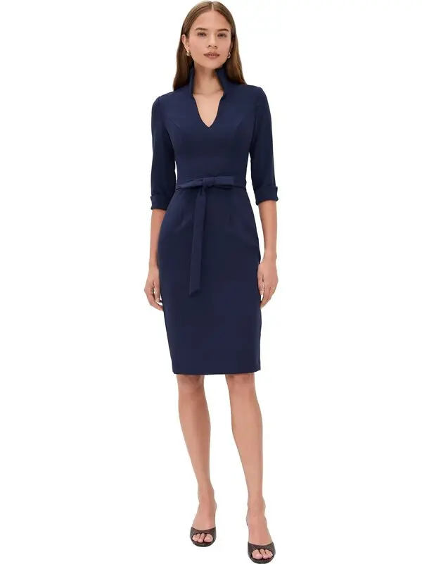 Black Halo Madeline Sheath Dress - Pacific Blue