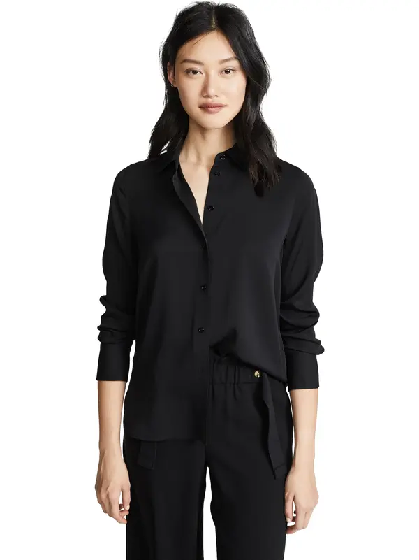 Vince Slim Fitted Blouse - Black