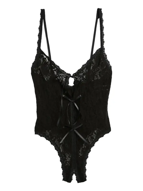 Hanky Panky After Midnight Open Teddy - Black