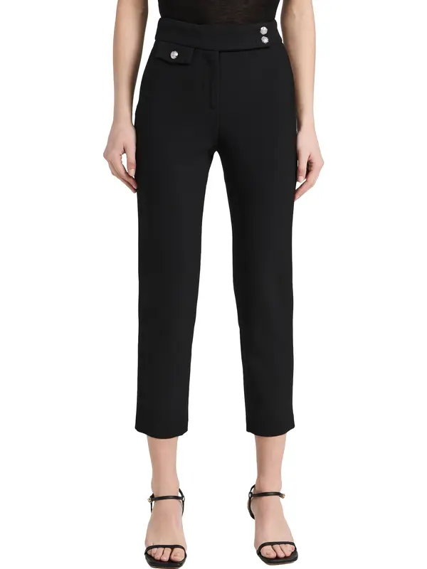 Veronica Beard Renzo Straight Leg Pants - Black