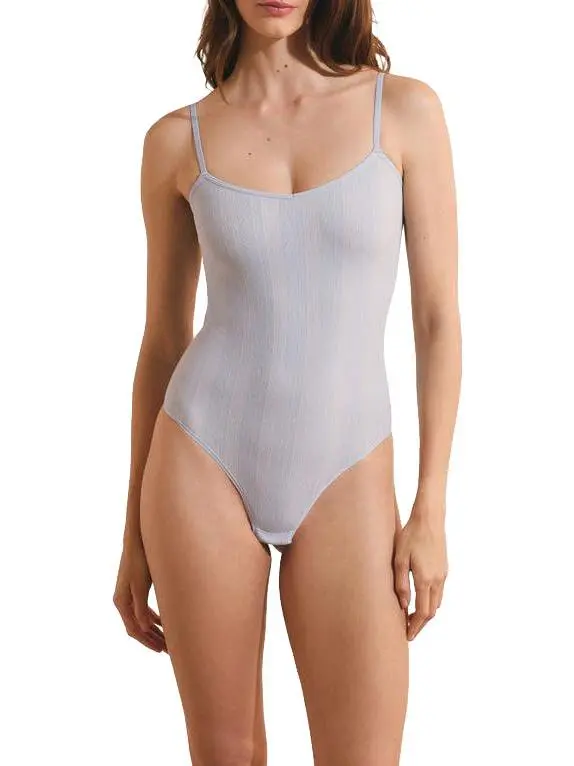 ETAM Daily Seamless Ribbed Bodysuit - Bleu