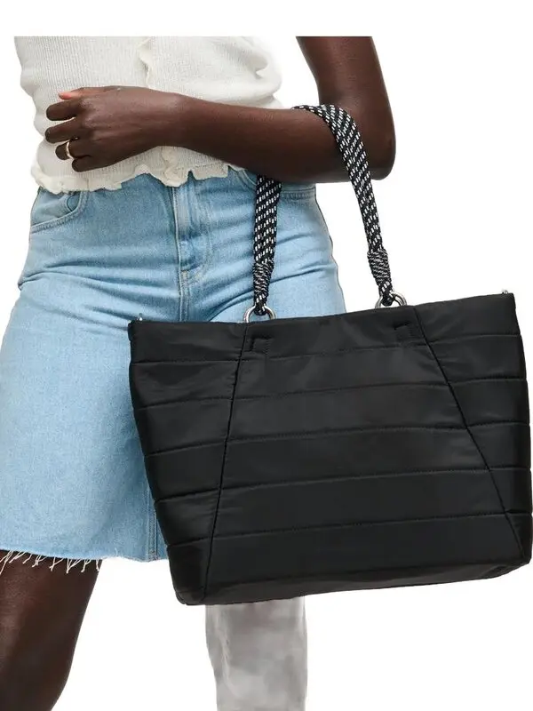URBAN EXPRESSIONS Lyla Quilted Tote - Black