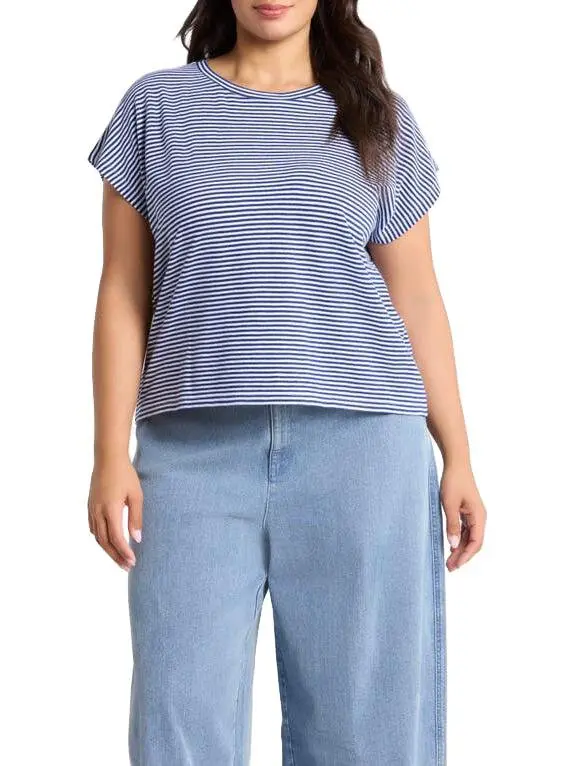 Eileen Fisher Striped Organic Cotton T-shirt - Infty