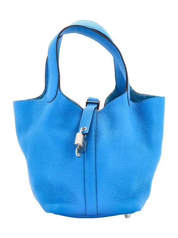 Hermès Picotin Lock Bag Clemence Pm - Blue