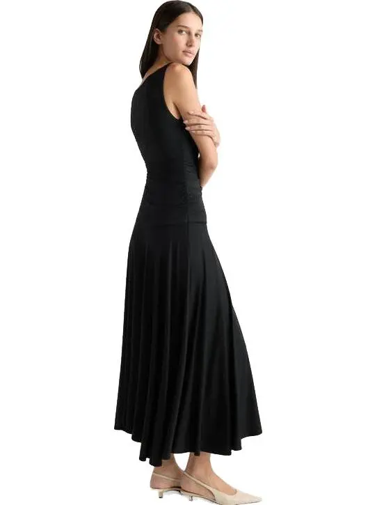 Modern Citizen Tamsin Ruched Drop-waist Maxi Dress - Black