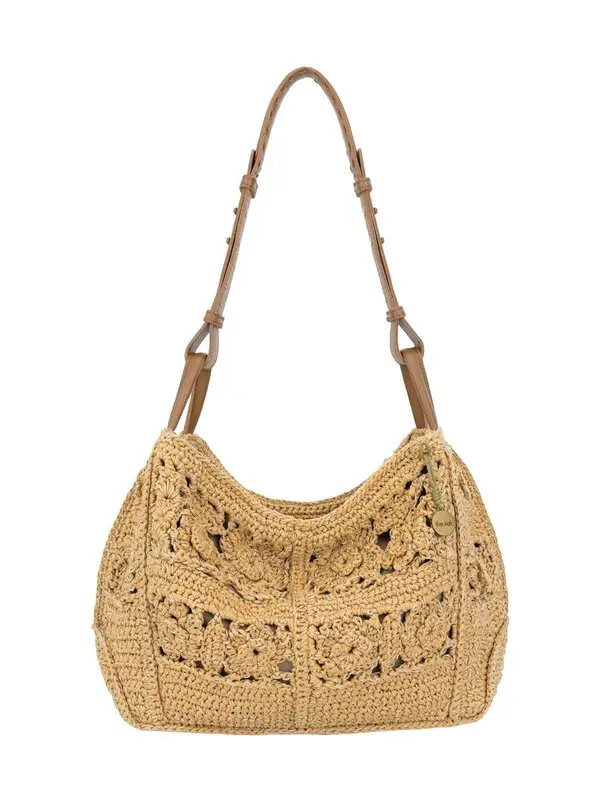 THE SAK Los Feliz Hobo Hand Crochet Bag - Natural Tonal Flower