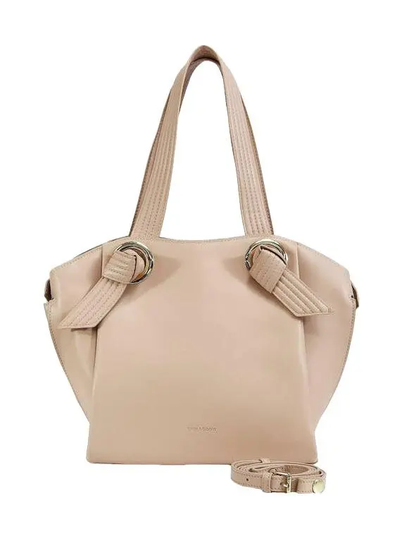 BELLE & BLOOM Heart Of Gold Leather Shoulder Bag - Latte