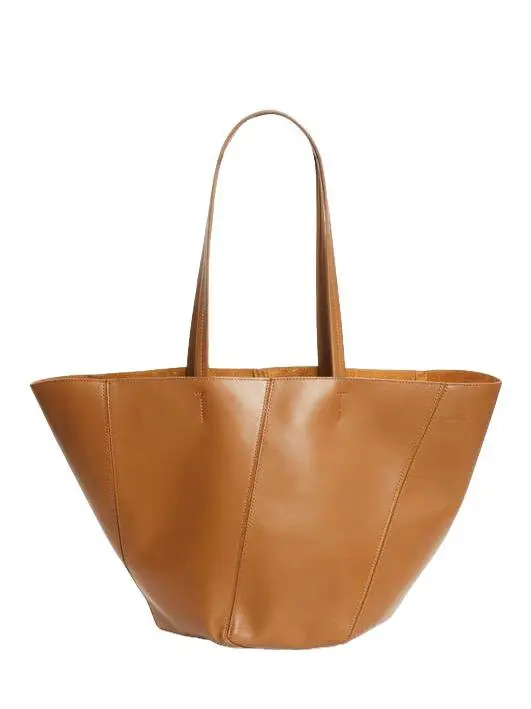Proenza Schouler Hex Calfskin Leather Tote - Walnut