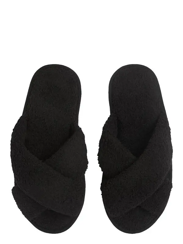 Barefoot Dreams Cozychic® Crossover Slipper - Black