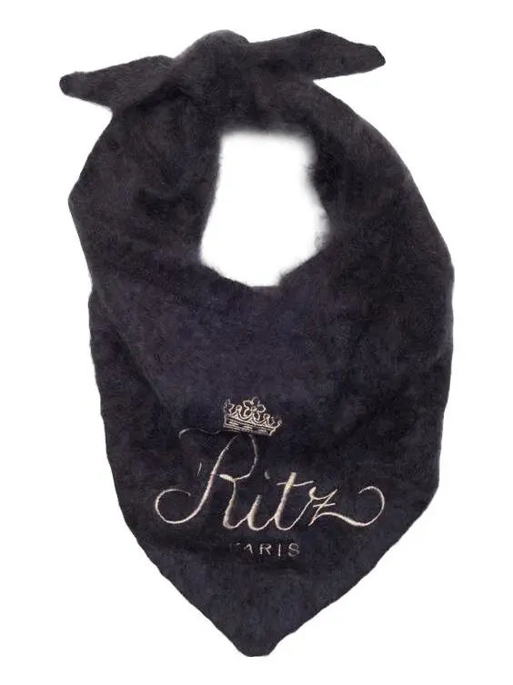 FRAME X The Ritz Paris Cashmere Scarf - Navy