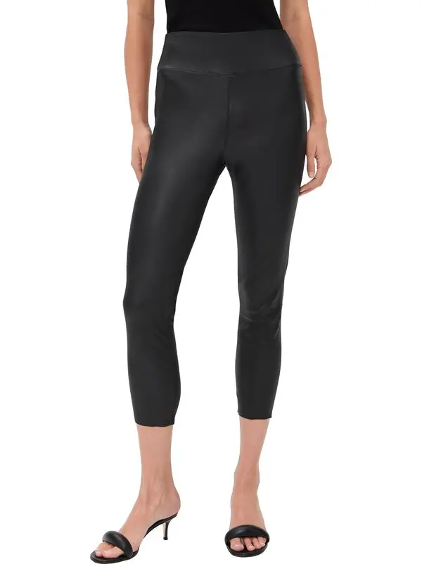Sprwmn Capri Leather Leggings - Black