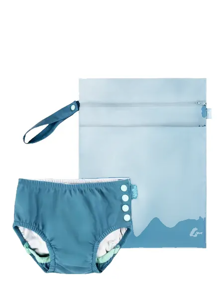 UV SKINZ Adjustable Swim Diaper Set - Baltic