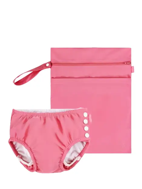 UV SKINZ Adjustable Swim Diaper Set - Wild Rose