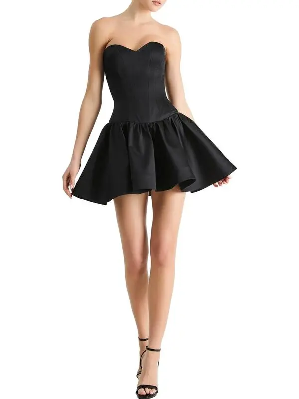 HELSI Emma Strapless Cocktail Minidress - Black