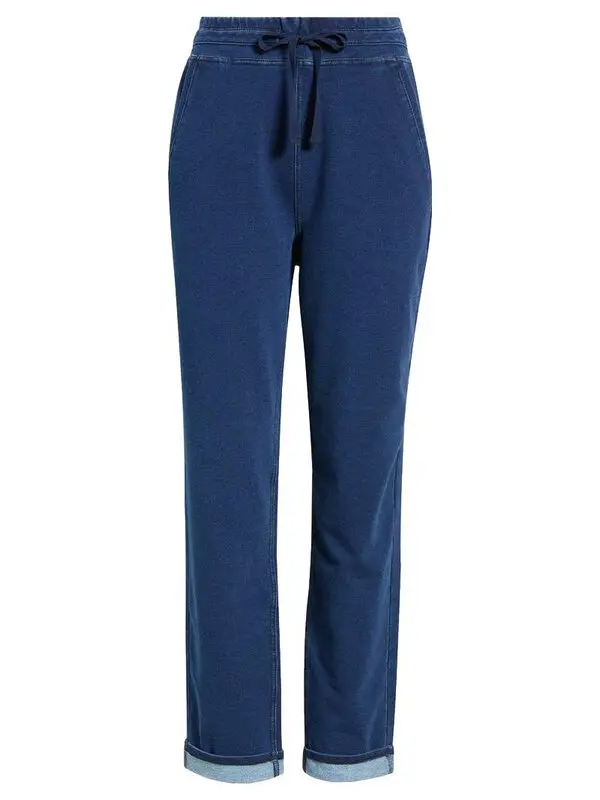Hue Drawstring Denim Joggers - Medium Wash