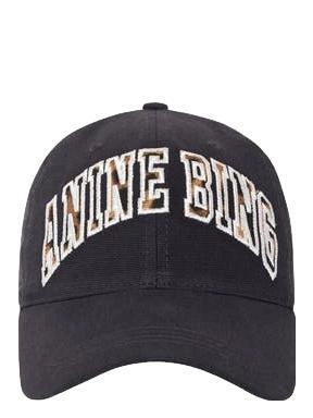 ANINE BING Jeremy Logo Baseball Cap - Washed Black