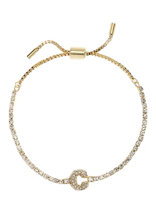 Baublebar Initial Tennis Slider Bracelet - Gold C